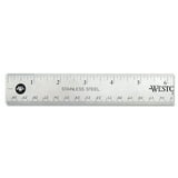 Westcott Metal 12" Stainless Steel Ruler, Metric/Imperial, Non-Slip ...