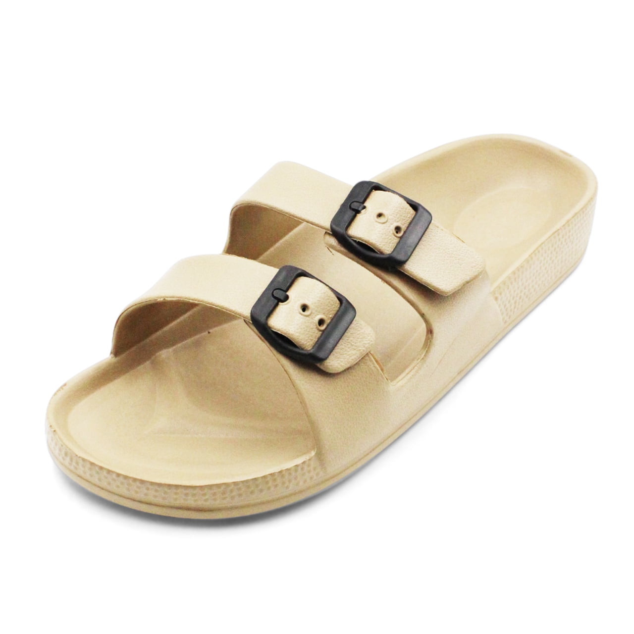 Ventana Men's Two Strap Buckle Sandals Adjustable Waterproof Slides ...
