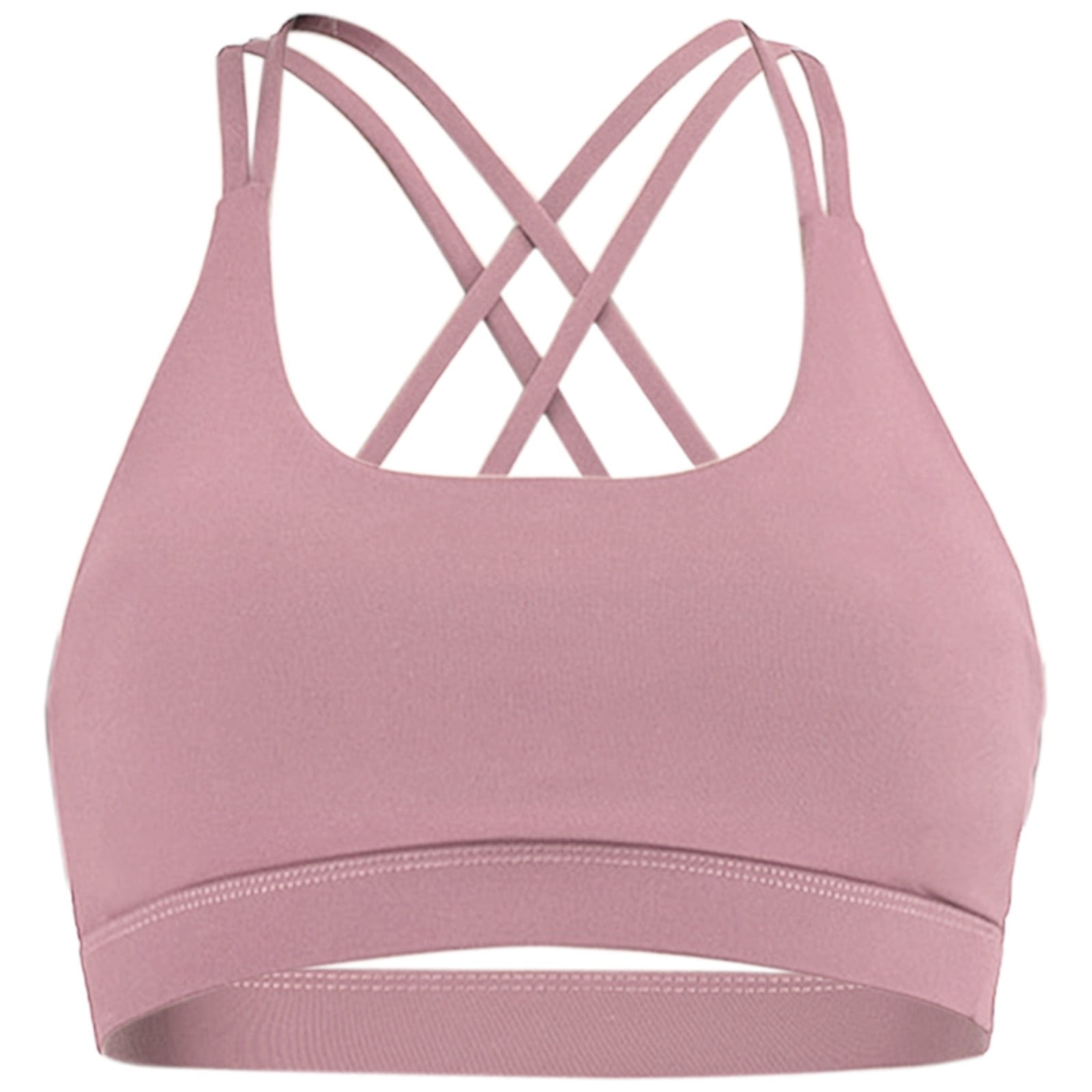 Peaskjp Womens Crop Tops Medium Impact Strappy Sports Bra Plus Size Bra