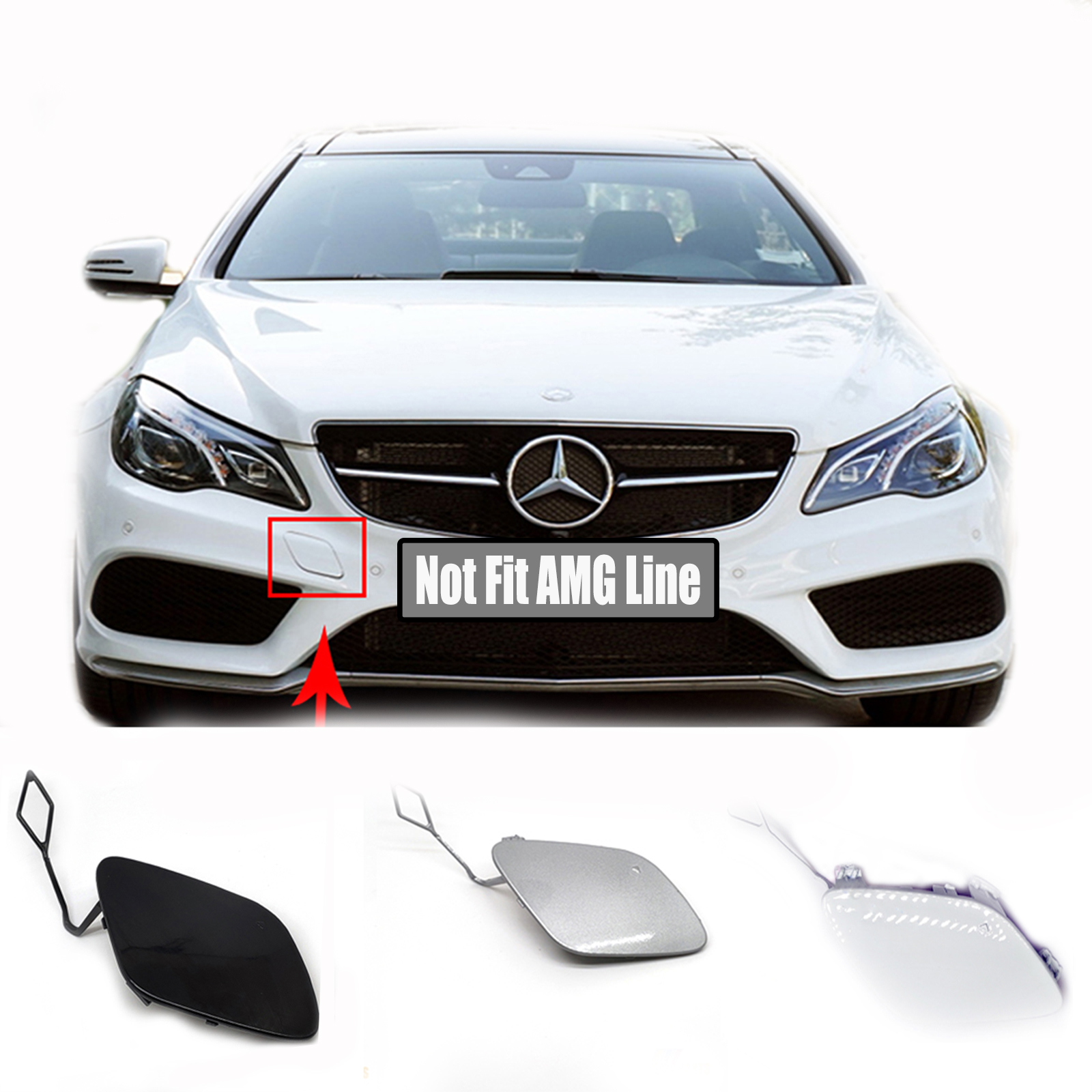 Trimla Front Tow Cover Fit 13-16 Mercedes-Benz E-class W212 Facelift ...