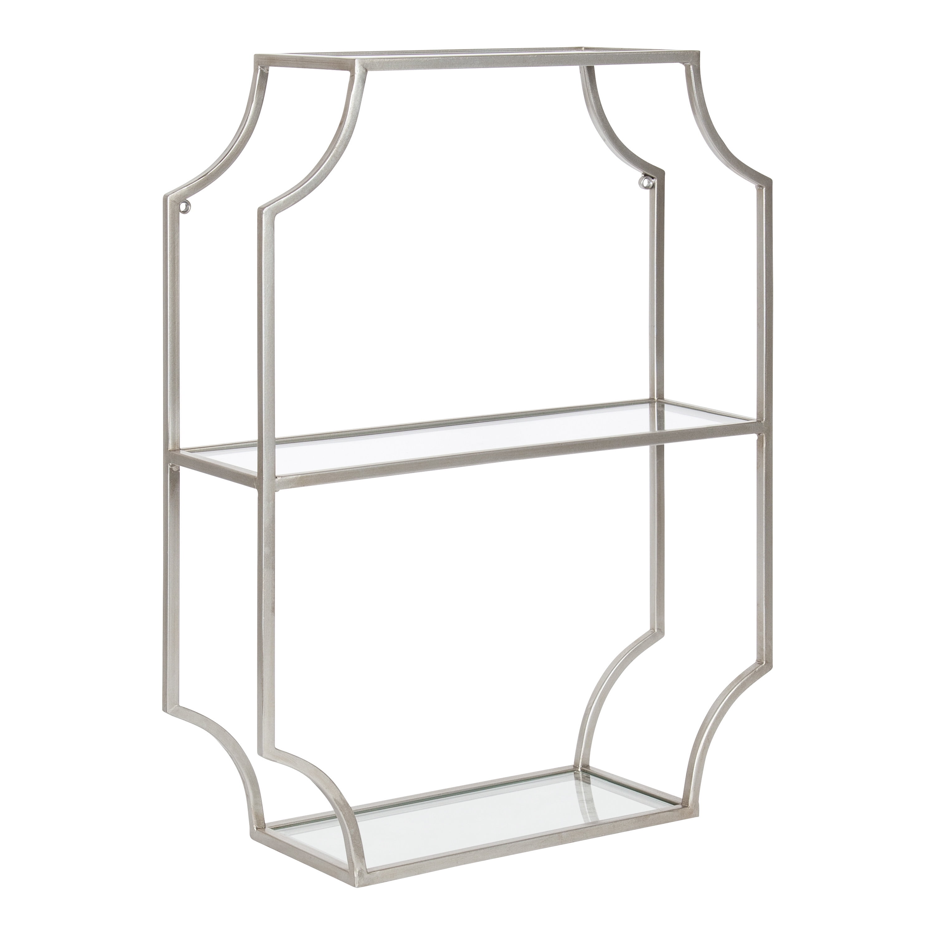 Kate and Laurel Ciel Metal Wall Shelf, Silver 18x24 - Walmart.com