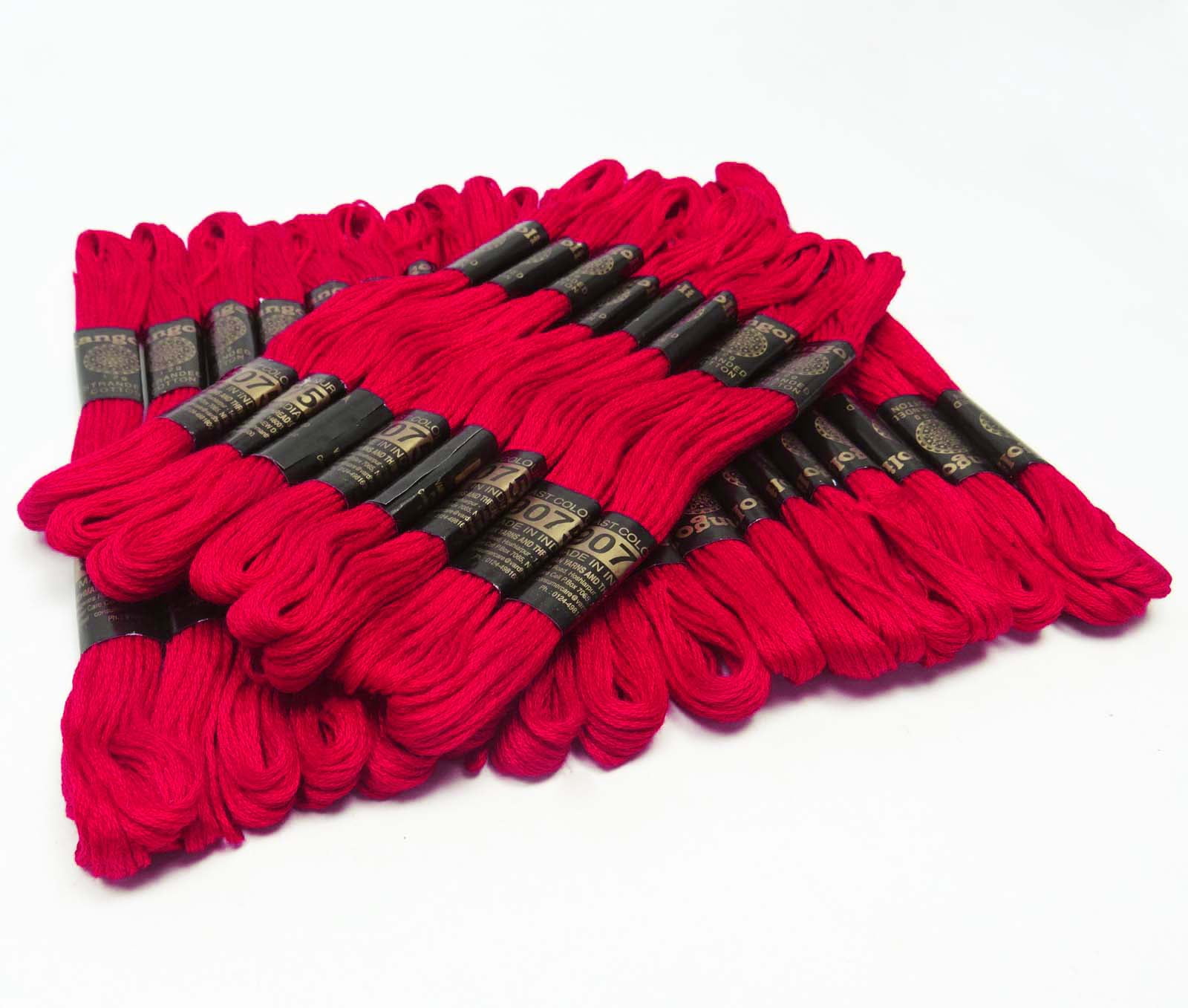 25 Pcs Red Cotton Thread Sewing Floss Skein Cross Needlepoint ...