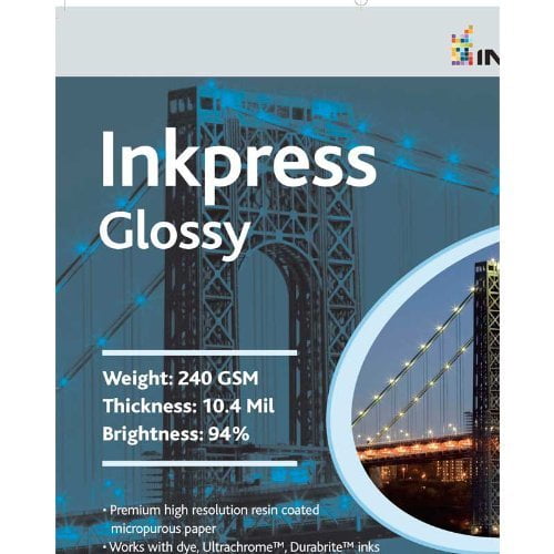 Inkpress PCUG851150 Commercial Glossy Inkjet Paper 8.5 in. x 11in. 50 ...