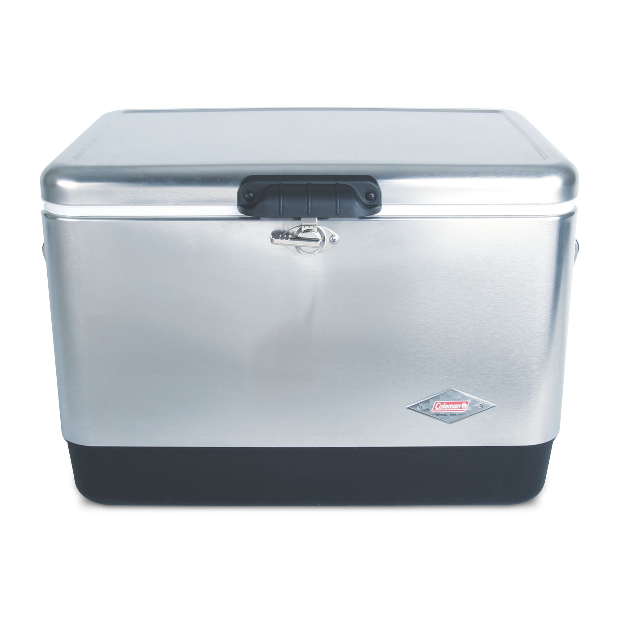 Coleman Steel Belted Portable Cooler 54 Quart Stainless Steel Coleman Steel Belted Portable Cooler 54 Quart Stainless Steel