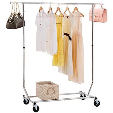 ForHauz Expendable Adjustable Telescopic Rolling Garment Rack, Steel ...