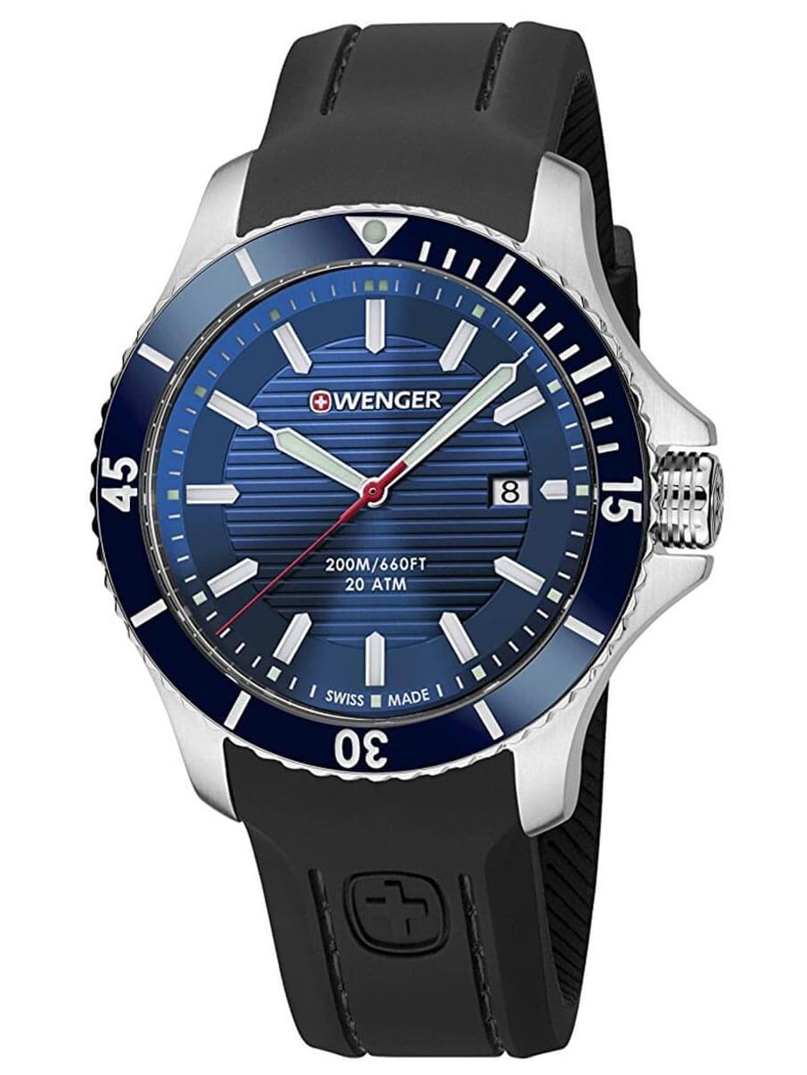 Wenger - Wenger Men's 01.0641.119 Sea Force Blue Dial Swiss Dive Watch ... Wenger - Wenger Men's 01.0641.119 Sea Force Blue Dial Swiss Dive Watch ...