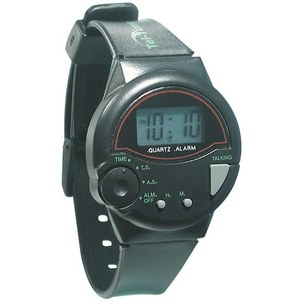Tel-Time - Tel-Time IV Talking Watch-English-Unisex-Black - Walmart.com ...