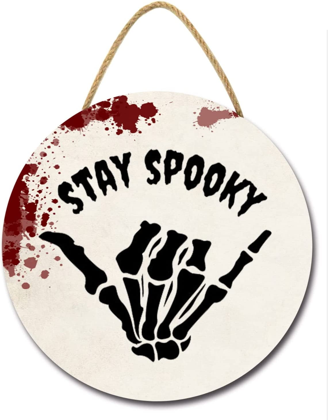 Eveokoki 12" Stay Spooky Halloween Decoration Halloween Sign for Front ...