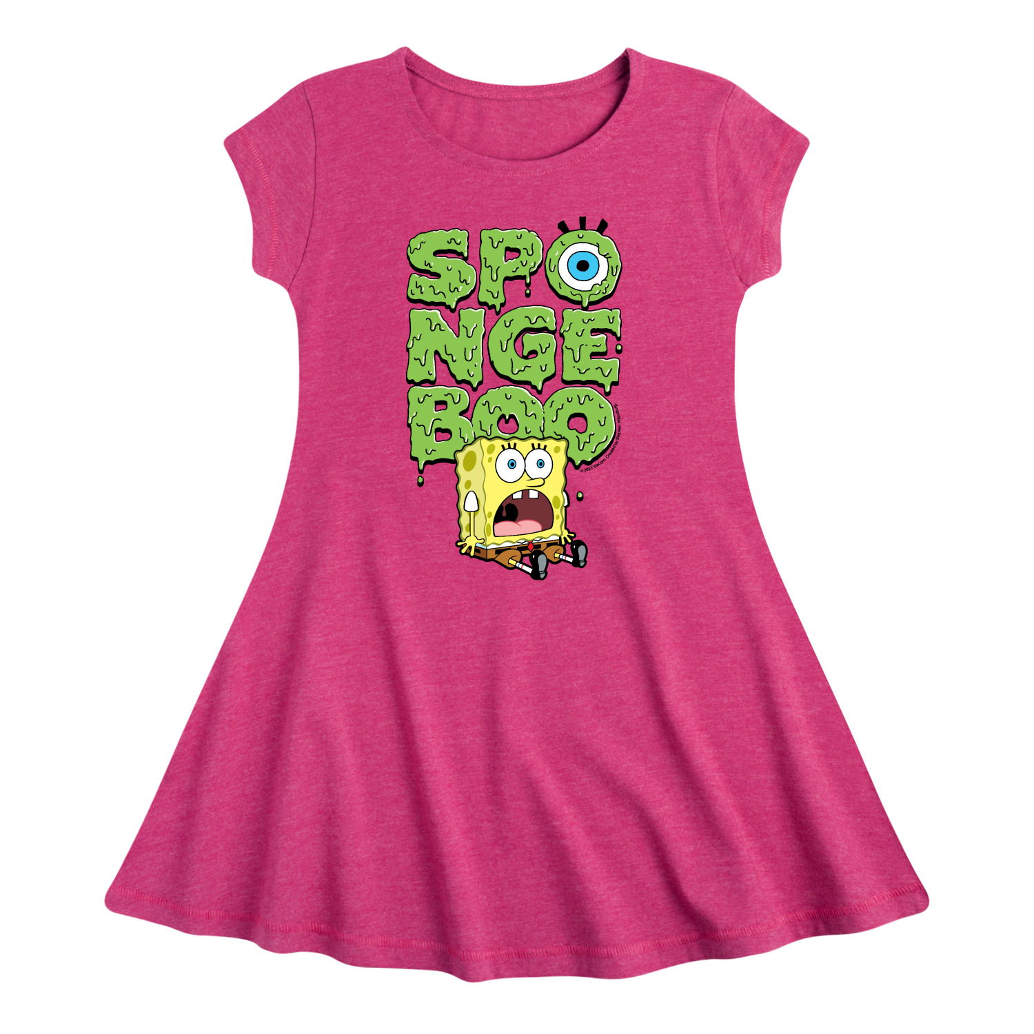 SpongeBob SquarePants - Scardey Pants - Girls Fit And Flare Cap Sleeve ...