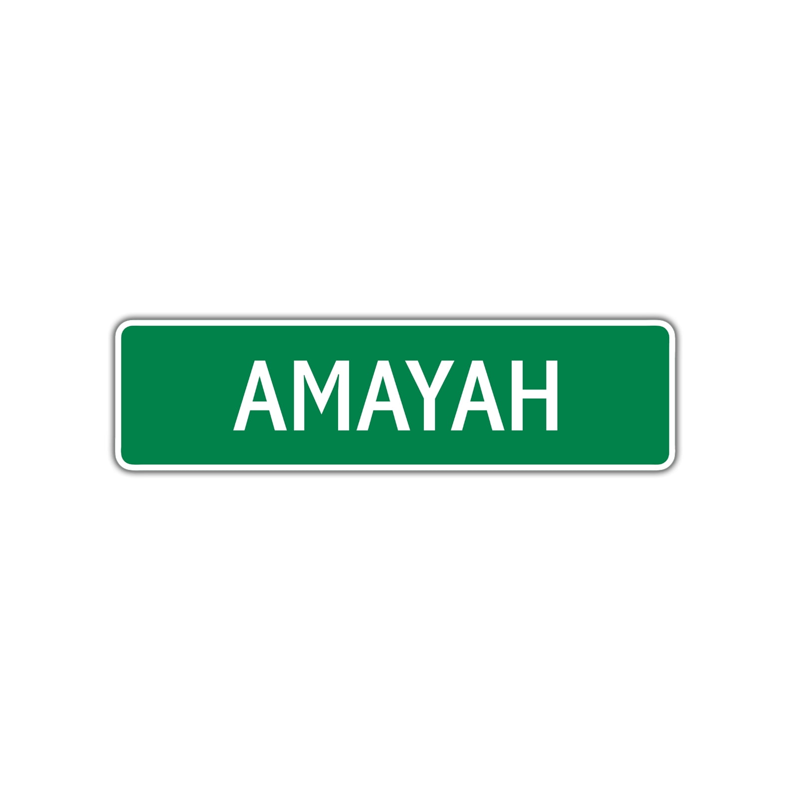 Amayah Girls Children Name Letter Printed Label Novelty Wall Plaque ...