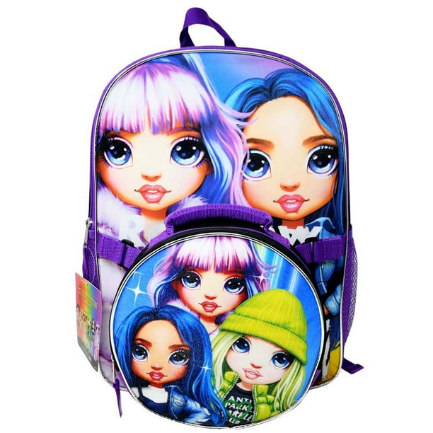 Rainbow High Backpack 16" w/ Detachable Insulated Round Lunch Bag Jade ...