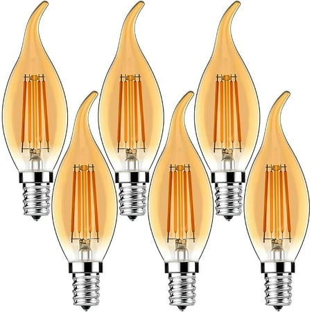 JOYWEI Vintage Led Filament Bulb E14 4w Warm White 2700k Vintage Filament Bulb Retro Candle ...