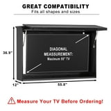 GDLF Outdoor TV Enclosure Solid Wood TV Cover 55 Inch Weatherproof with ...