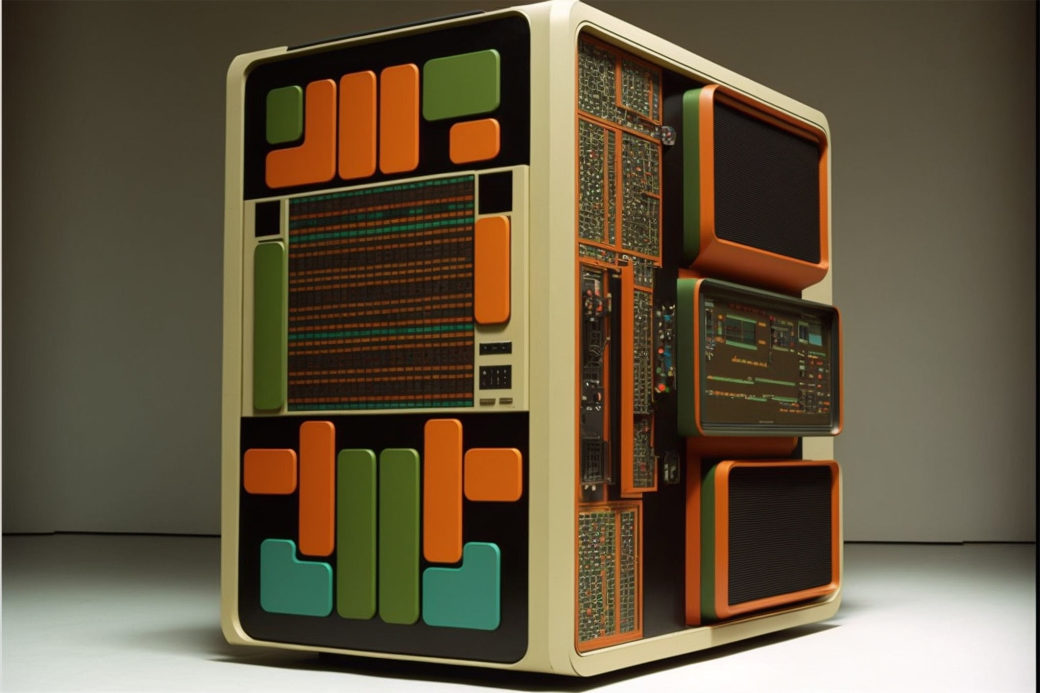 24x36 gallery poster, totally groovy 1970s supercomputer ai art p2 ...