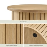 Mopio Quin Side Table, Light Oak, Mid-Century Modern Design, Tambour ...