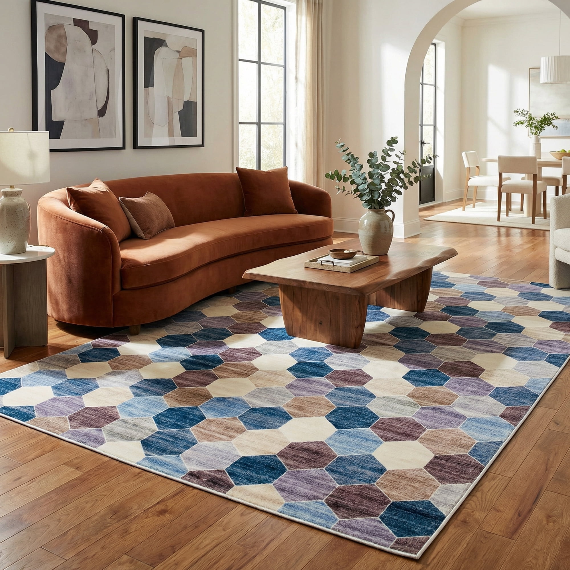 Click here for Rug Branch Checkered Geometric Indoor Area Rug 67... prices