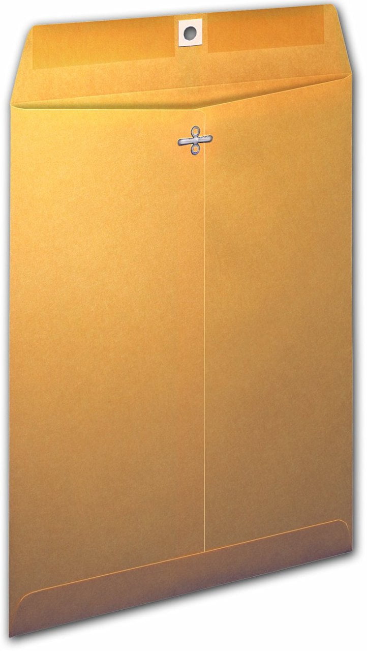 Ampad Clasp Envelope, Brown Kraft, 9 x 12, 100-Box (73108) - Walmart ...
