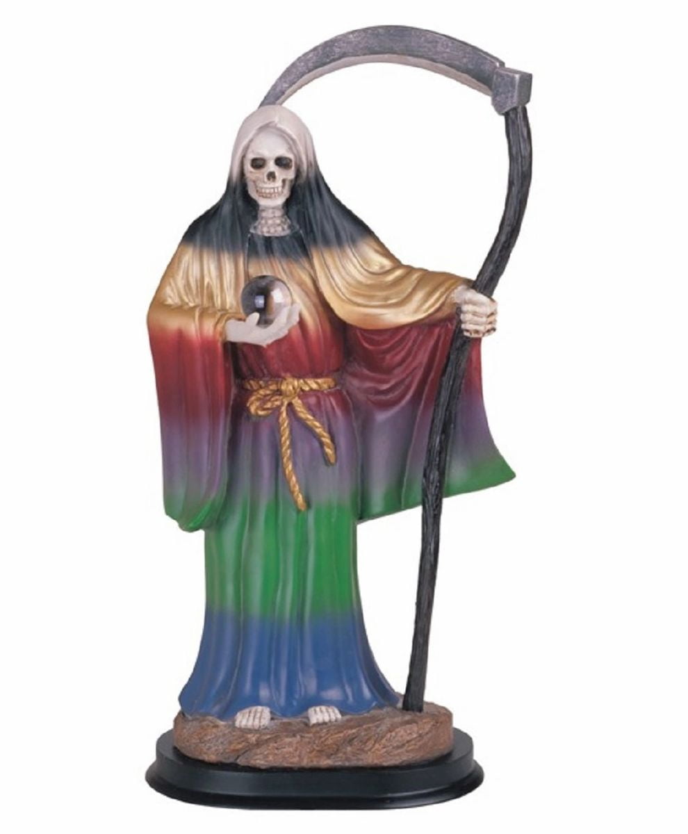 FC Design 12"H Rainbow Santa Muerte Holding Scythe Statue Our Lady of ...