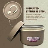 Squirm Shack Insulated Fishing Bait Container, Stainless Steel, Live ...