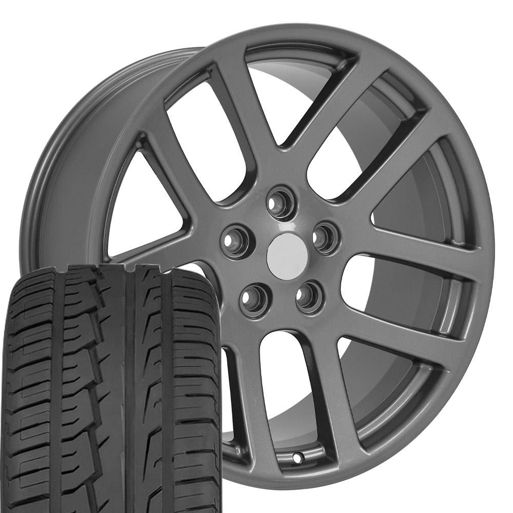 OE Wheels 22 inch Gunmetal 2223 Rims & Tires Fit Specific RAM Trucks ...