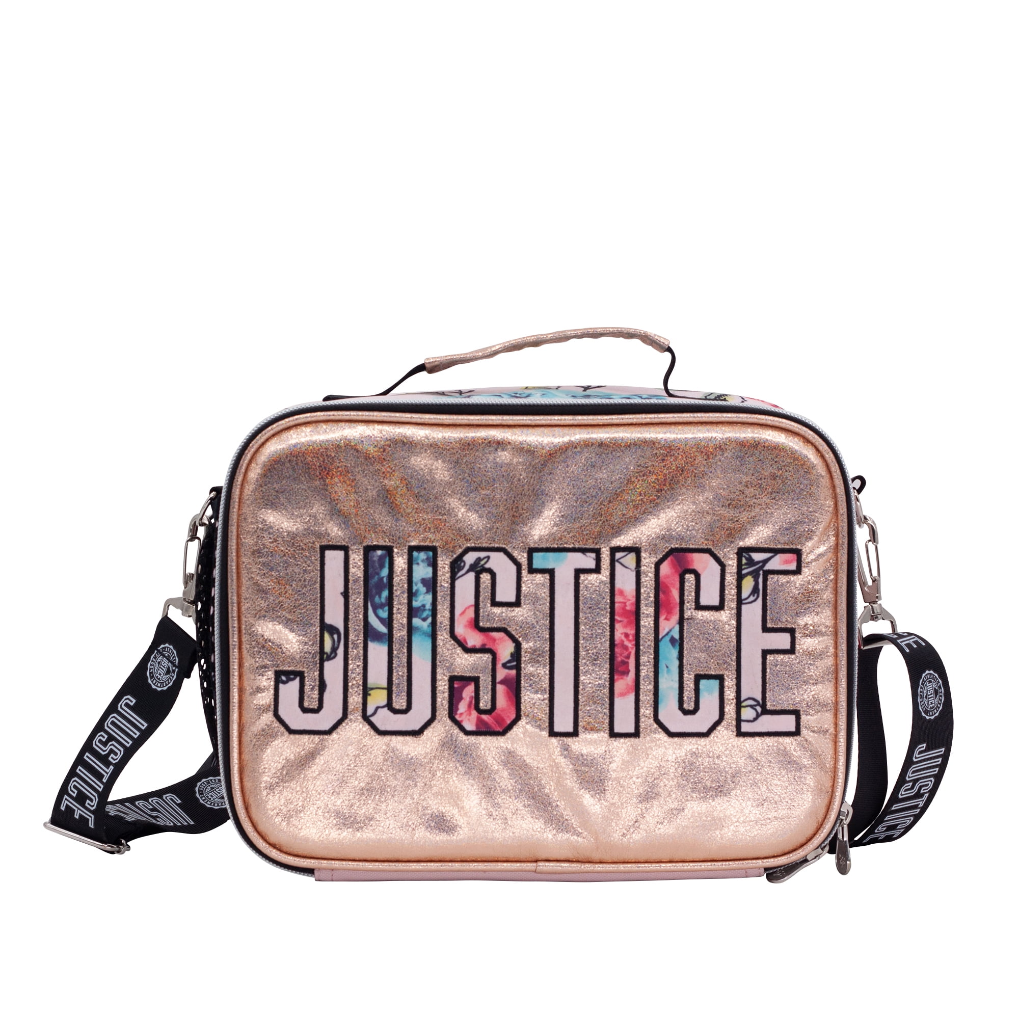 Justice Sport Metallic Rose Gold Insulated Lunch Box for Kids and ...