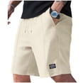 CLOISE Mens Lounge Shorts with Pockets Big and Tall Drawstring Mid ...