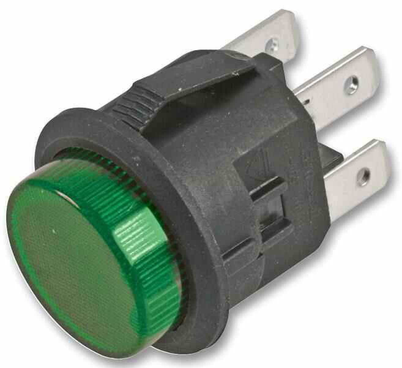 PRO POWER - Switch, Round Pushbutton, Momentary, Illuminated Green ...