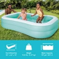 Open Box Intex Outdoor Inflatable Family Swimming Pool Swim Center ...