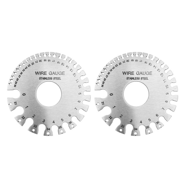 Wire Gauge Measurement Tool,2pcs Stainless Steel Thickness Metal ...