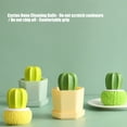 AOOOWER Fun Cactus Dish Scouring Pad Ergonomic Handle Scrubber For ...