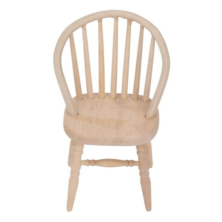 Dollhouse Wooden Chair, Vivid Design Doll House Chair 1:12 Scale For ...