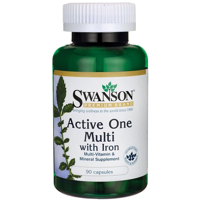 Swanson Active One Multivitamin with Iron 90 Capsules - Walmart.com ...