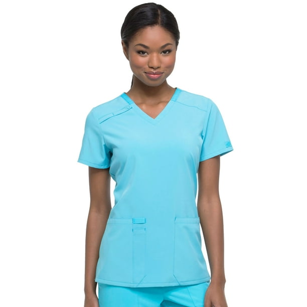 Dickies Dickies Eds Essentials Scrubs Top For Women V Neck Dk615 Xs Turquoise