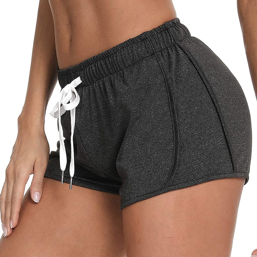 Abcnature Plus Size Shorts Womens Athletic Shorts Women Shorts Loose Solid Casual Sports Pull