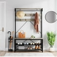 strundghti 4-in-1 Hall Tree with Bench, Coat Rack, Shoe Storage, 40 ...