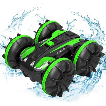 Amphibious Remote Control Car for Kids, Waterproof 4WD 2.4Ghz Stunt RC ...