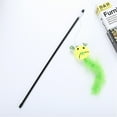 Cat Pet Toy Stick Green Cartoon Shape Interactive Play Toys Did You ...