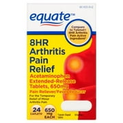 Equate Acetaminophen Extended-Release Tablets 650 mg, Arthritis Pain ...