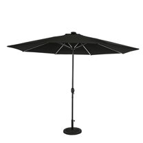 Calypso II 11-ft Octagon Market Umbrella with Solar LED Strip Lights ...