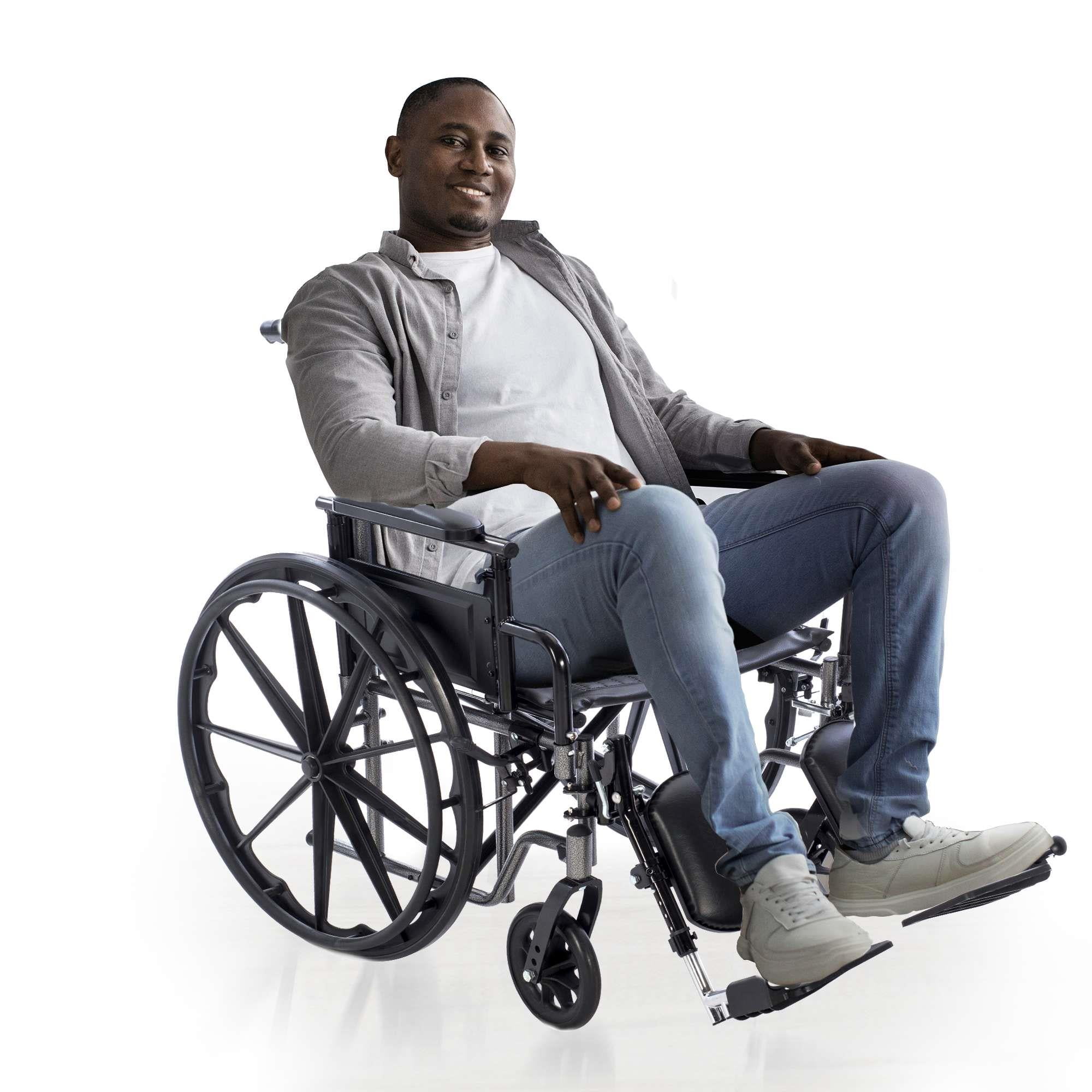 ProHeal Wheelchair with Removable Full Arms, Elevating Leg Rests, 16 ...