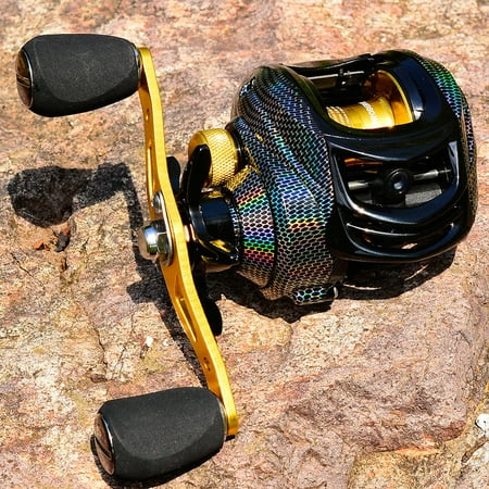Copper Baitcasting Reel Portable Professional 7.2:1 10 Gear Stainless ...