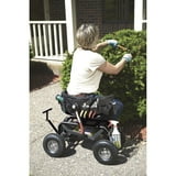 Strongway Heavy-Duty Deluxe Rolling Garden Work Seat with Back Support ...