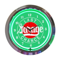 Neonetics Bar and Game Room Neon Alphanumeric Wall Clock with Green ...