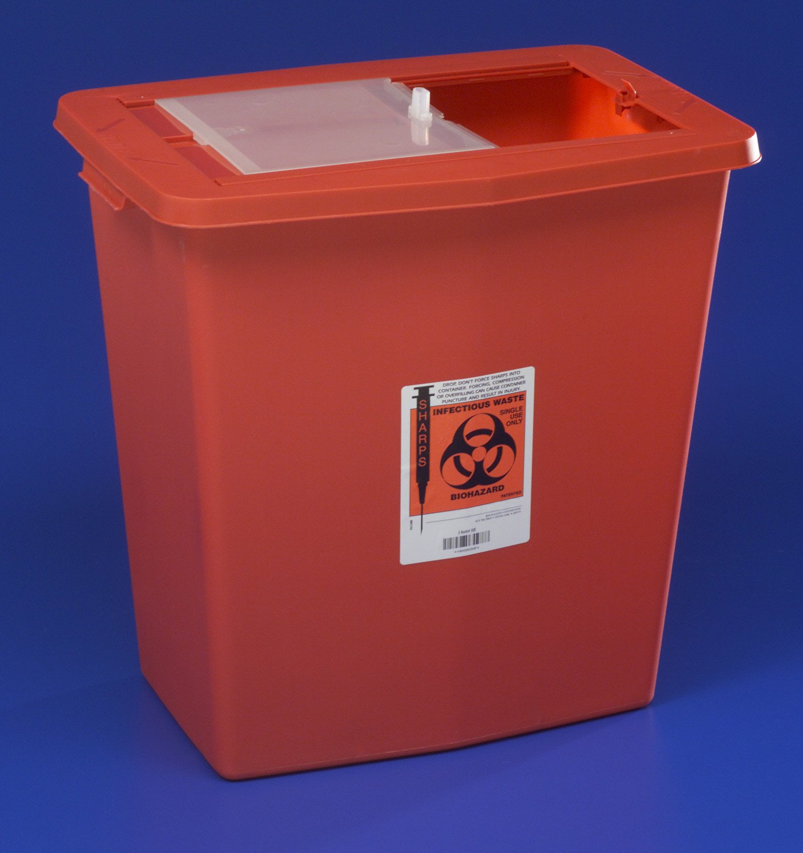 Sharps Container, SharpSafety 1-Piece 26 H X 18-1/4 W X 12-3/4 D Inch ...