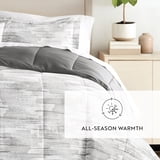 Comfort Canopy Textured Stripe Reversible Comforter Set, Ultra Soft ...