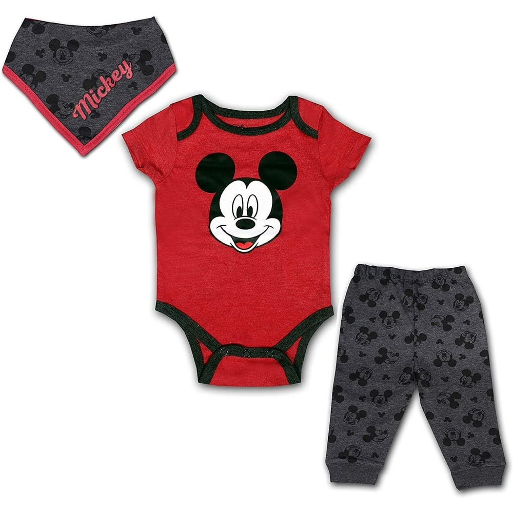 Disney - Disney Mickey Mouse 3 Pack Jogger, Onesie and Bib Set ...