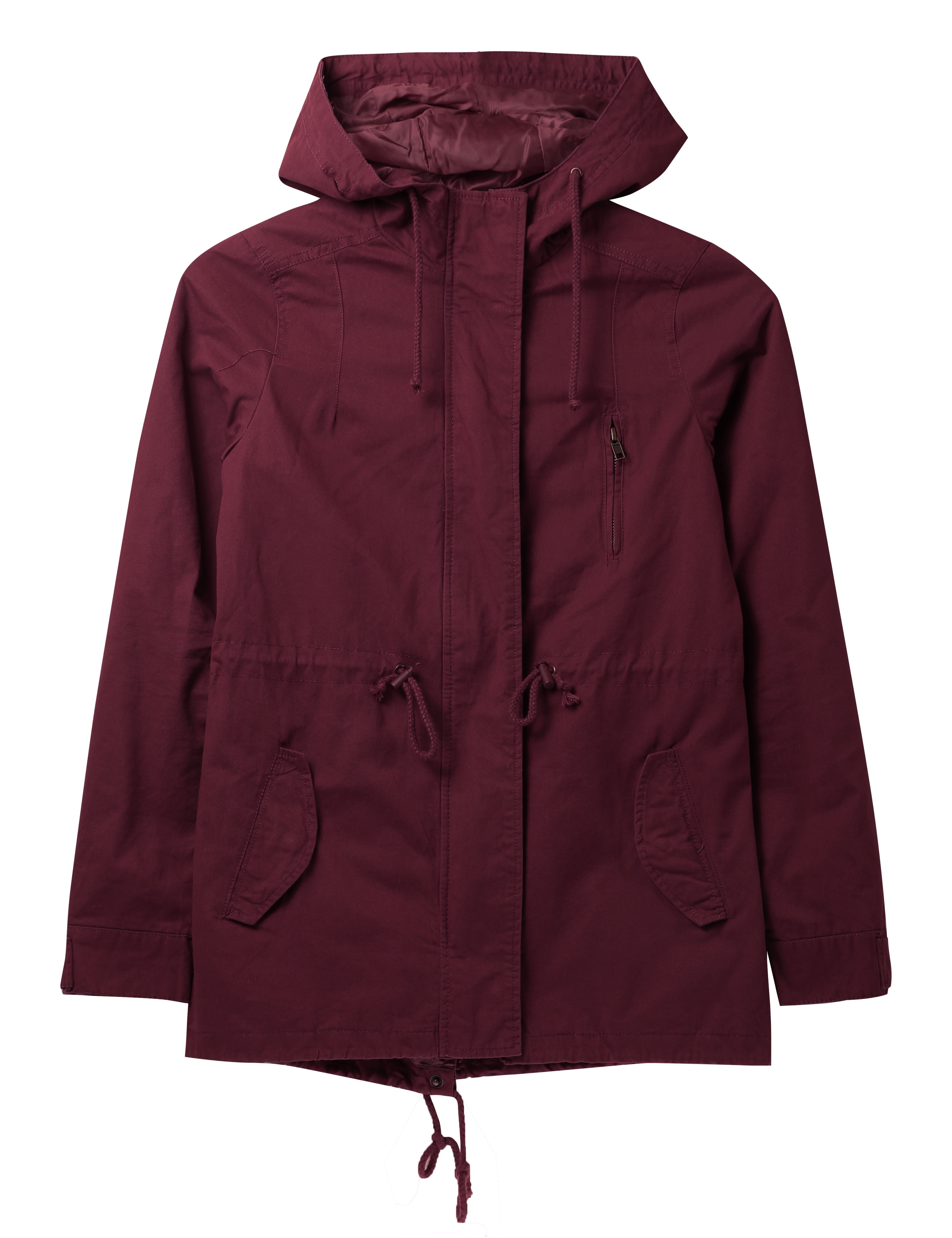 Ma Croix Womens Hooded Satin Lined Anorak Jacket Plus Size Safari ...