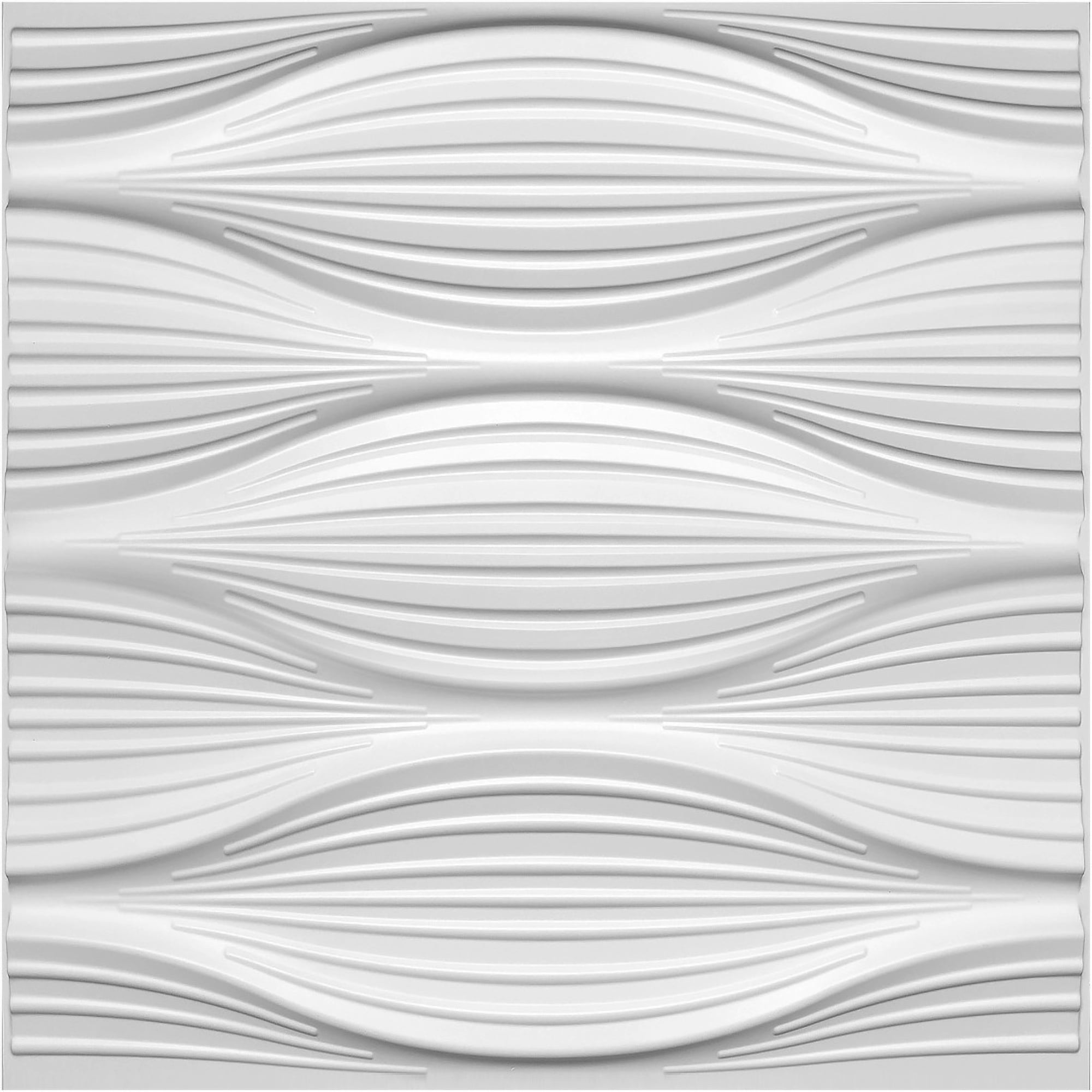 Dundee Deco 3D Wall Panels - Industrial Wave Paintable White PVC Wall ...