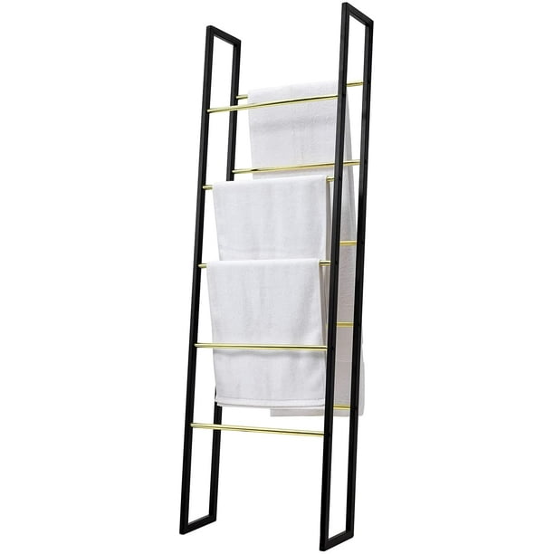 MyGift Art Deco Style Wall Leaning Towel Rack Walmart mygift-art-deco-style-wall-leaning-towel-rack-walmart