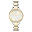 Jessica Simpson Ladies 34mm Gold Tone Crystal Accent Mother Of Pearl ...
